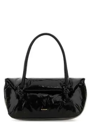 JIL SANDER Leather Knot Handle Handbag - Black