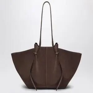 Yuzefi Large Mochi Bag In Nutmeg Suede Leather - Brown
