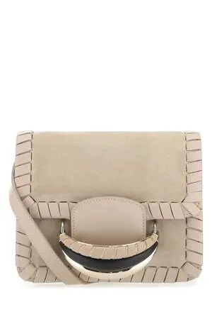 Chloé Sand Suede Kattie Clutch - Brown