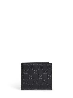 Gucci Black Gg Emblem Bi-fold Wallet - Multicolor