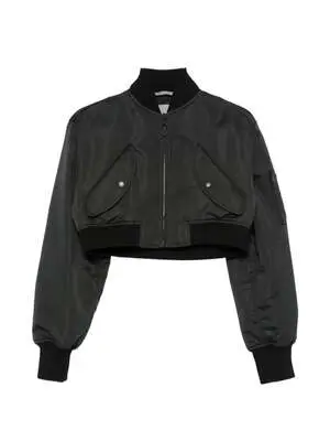 Balenciaga Cropped Bomber Jacket - Multicolor
