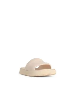 Moncler Altive' Ivory White Rubber Slides