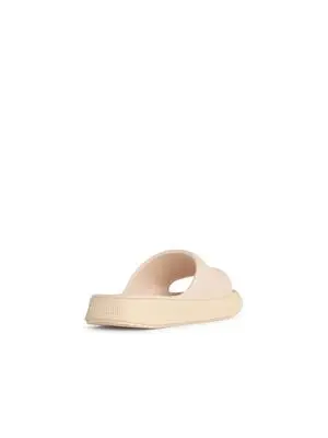 Moncler Altive' Ivory White Rubber Slides