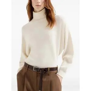 Brunello Cucinelli Cashmere Turtleneck Jumper - Cream