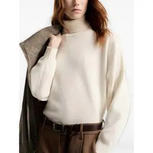 Brunello Cucinelli Cashmere Turtleneck Jumper - Cream