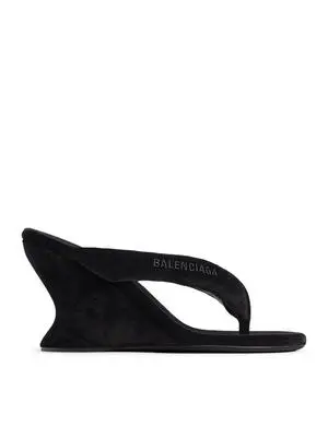 Balenciaga Gaeta Wedge Flip-flops - Black