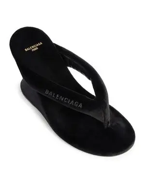 Balenciaga Gaeta Wedge Flip-flops - Black