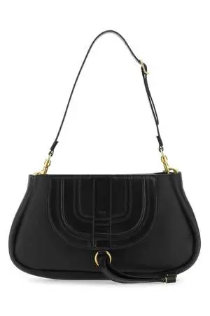 Chloé Leather Marcie Clutch - Black