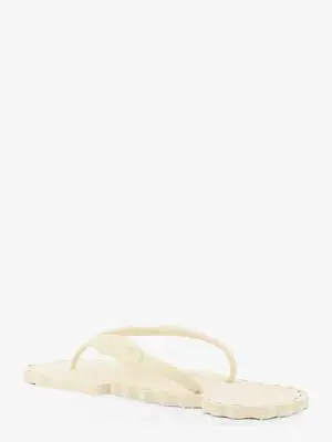 Zimmermann Seafoam Thong Rubber Sandals - Cream