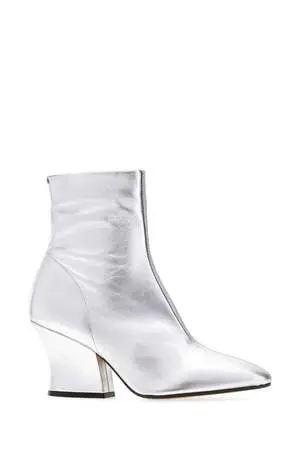JIL SANDER Leather Lune Ankle Boots