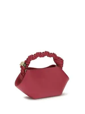 GANNI Bou Handbag In Grained Leather