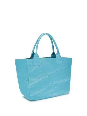 GANNI Medium Banana Print Tote Bag - Blue
