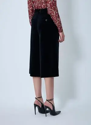 Saint Laurent Tailored Cropped Cotton Pants