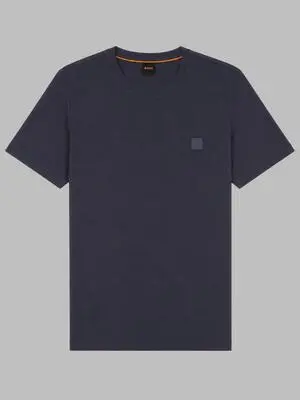 BOSS T-shirt Tales Con Patch Logo - Blue