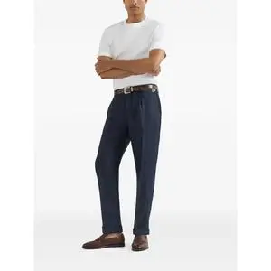 Brunello Cucinelli Linen Tailored Trousers