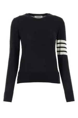 Thom Browne Midnight Wool Sweater - Blue