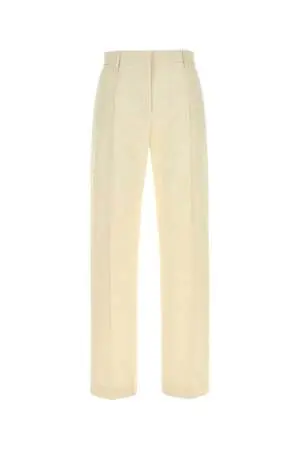 JIL SANDER Ivory Cotton Pant - White