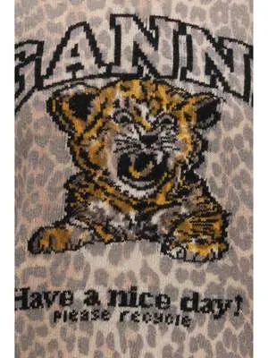 GANNI Tiger-print Sweater