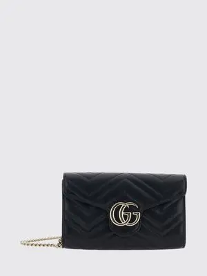 Gucci Gg Marmont Chain Wallet Bag - Black