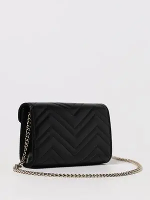 Gucci Gg Marmont Chain Wallet Bag - Black