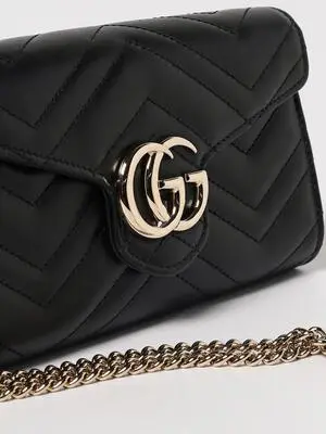 Gucci Gg Marmont Chain Wallet Bag - Black