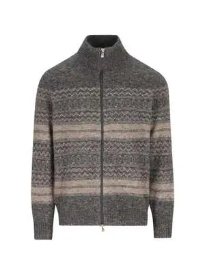 Brunello Cucinelli Alpaca Cardigan - Multicolor