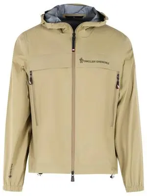 Moncler Shiptongore-tex' Foldable Shell Jacket With Khaki Hood - Green
