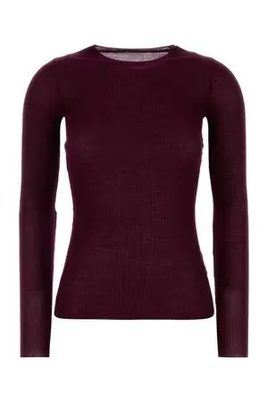 JIL SANDER Plum Wool Sweater - Purple