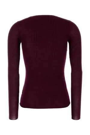 JIL SANDER Plum Wool Sweater - Purple