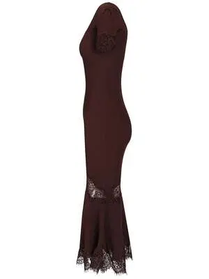 SELF-PORTRAIT Ribbed Midi Dress
