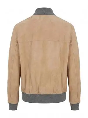 Brunello Cucinelli Leather Bomber Jacket - Multicolor