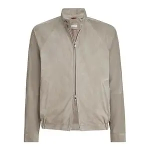 Brunello Cucinelli Neutrals Jackets Leather Jackets - Cream