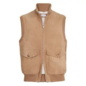 Brunello Cucinelli Neutrals Jackets Waistcoats & Gilets - Cream