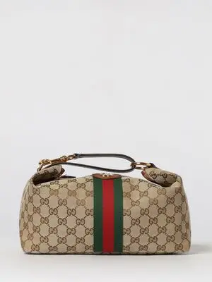 Gucci Gg Jacquard Monogram Canvas Vanity Bag - Cream