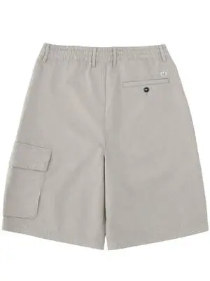 C.P. COMPANY Logo Patch Cargo Shorts - Gray