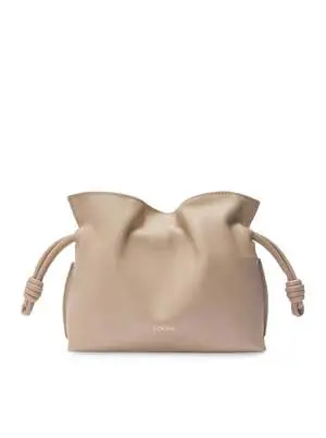 Loewe Flamenco Clutch Mini Bag In Calfskin Nappa - Cream