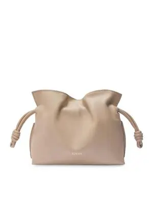 Loewe Flamenco Clutch Mini Bag In Calfskin Nappa - Cream