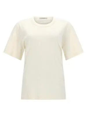 LEMAIRE Ribbed Cotton T-shirt - Cream