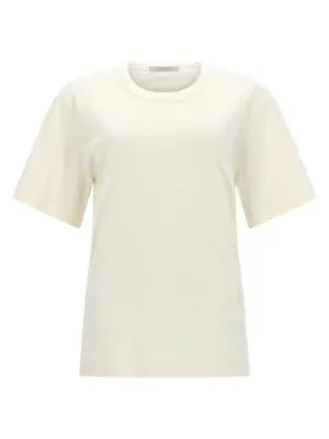 LEMAIRE Ribbed Cotton T-shirt - Cream