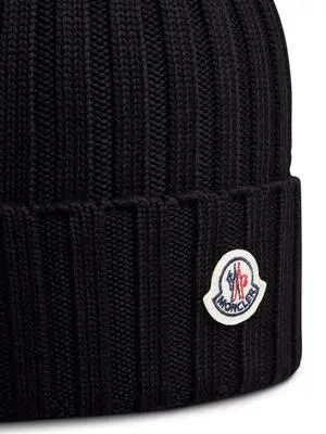 Moncler Logo-embroidered Wool Beanie