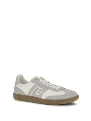 Balmain Swan Sneakers In Suede And Smooth Leather