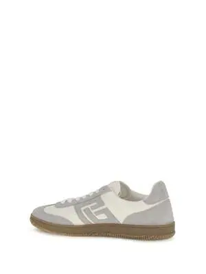 Balmain Swan Sneakers In Suede And Smooth Leather