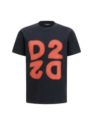 Dsquared2 Cotton Printed T-shirt - Black