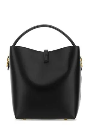 Saint Laurent Leather Le 37 Bucket Bag - Black