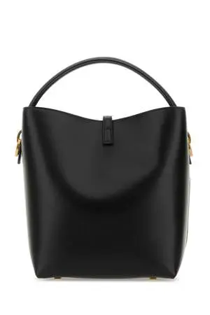 Saint Laurent Leather Le 37 Bucket Bag - Black