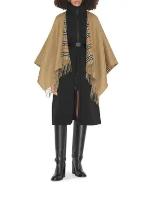 Burberry Reversible Check Wool Cape