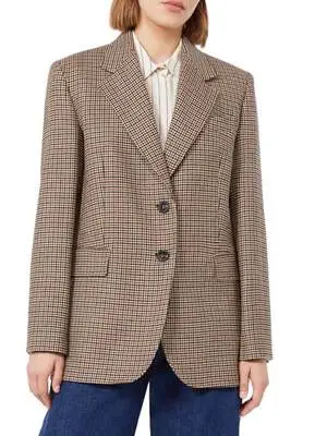 Max Mara Single-breasted Yarn-dyed Wool Blazer