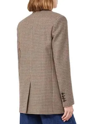 Max Mara Single-breasted Yarn-dyed Wool Blazer