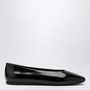 Prada Brushed Leather Ballet Flats - Black