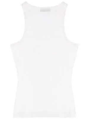 GANNI Tops With Logo - White